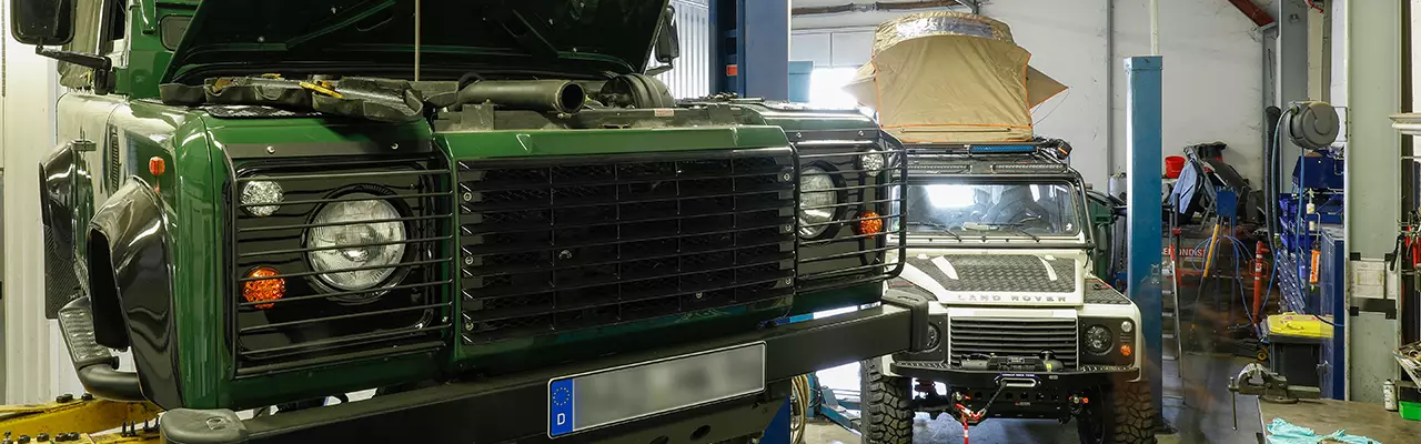 Land Rover / Landy und Range Rover Werkstatt ist das Selbe
